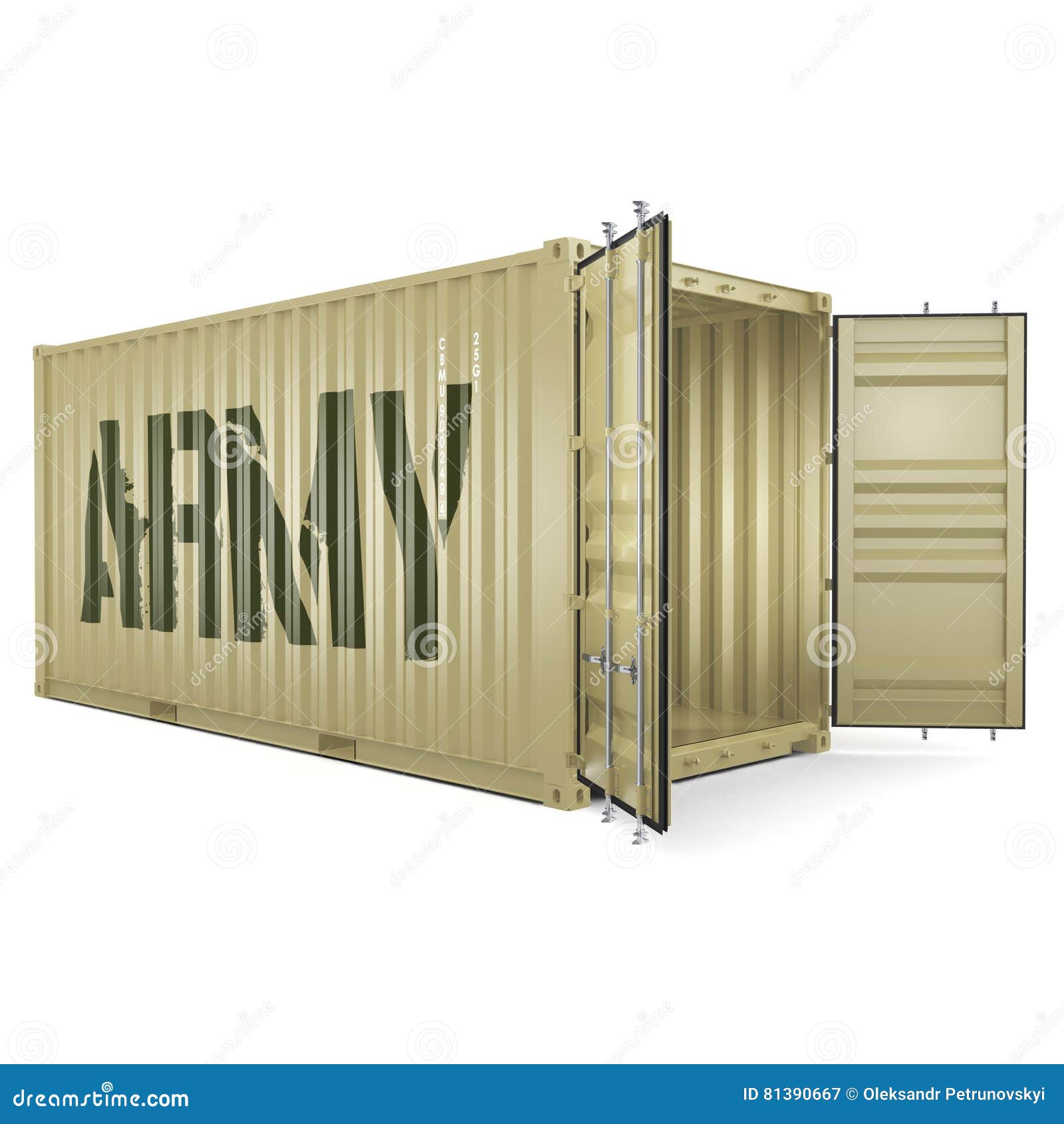3D Rendering Army Container Stock Illustration - Illustration of ...