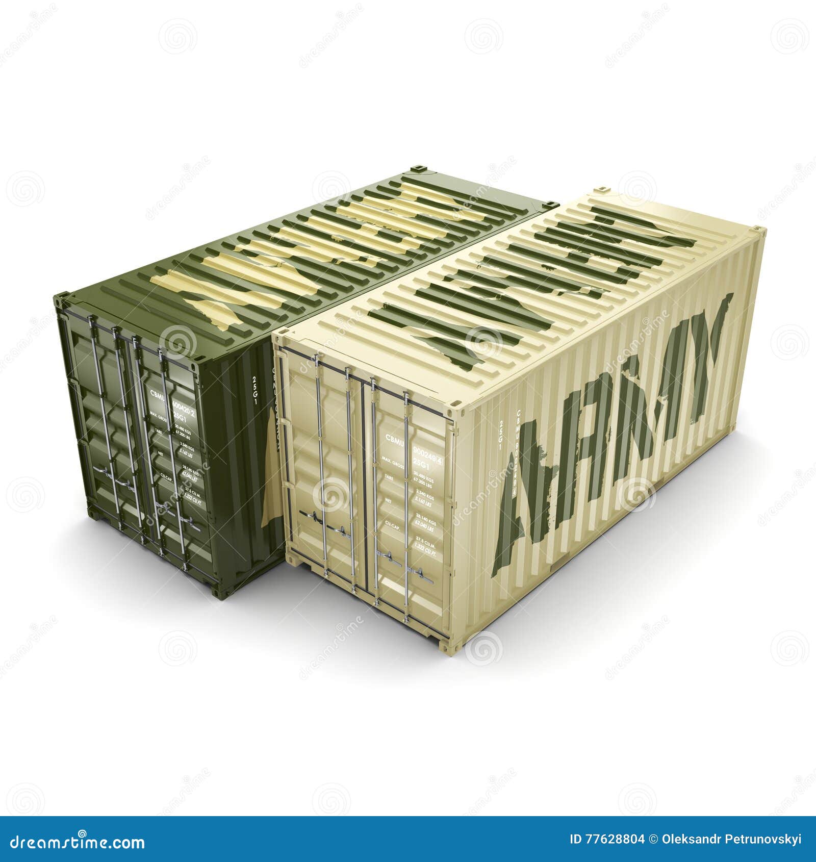 3D Rendering Army Containers Stock Illustration - Illustration of ... 3D Rendering Army Containers Stock Illustration - Illustration of ...