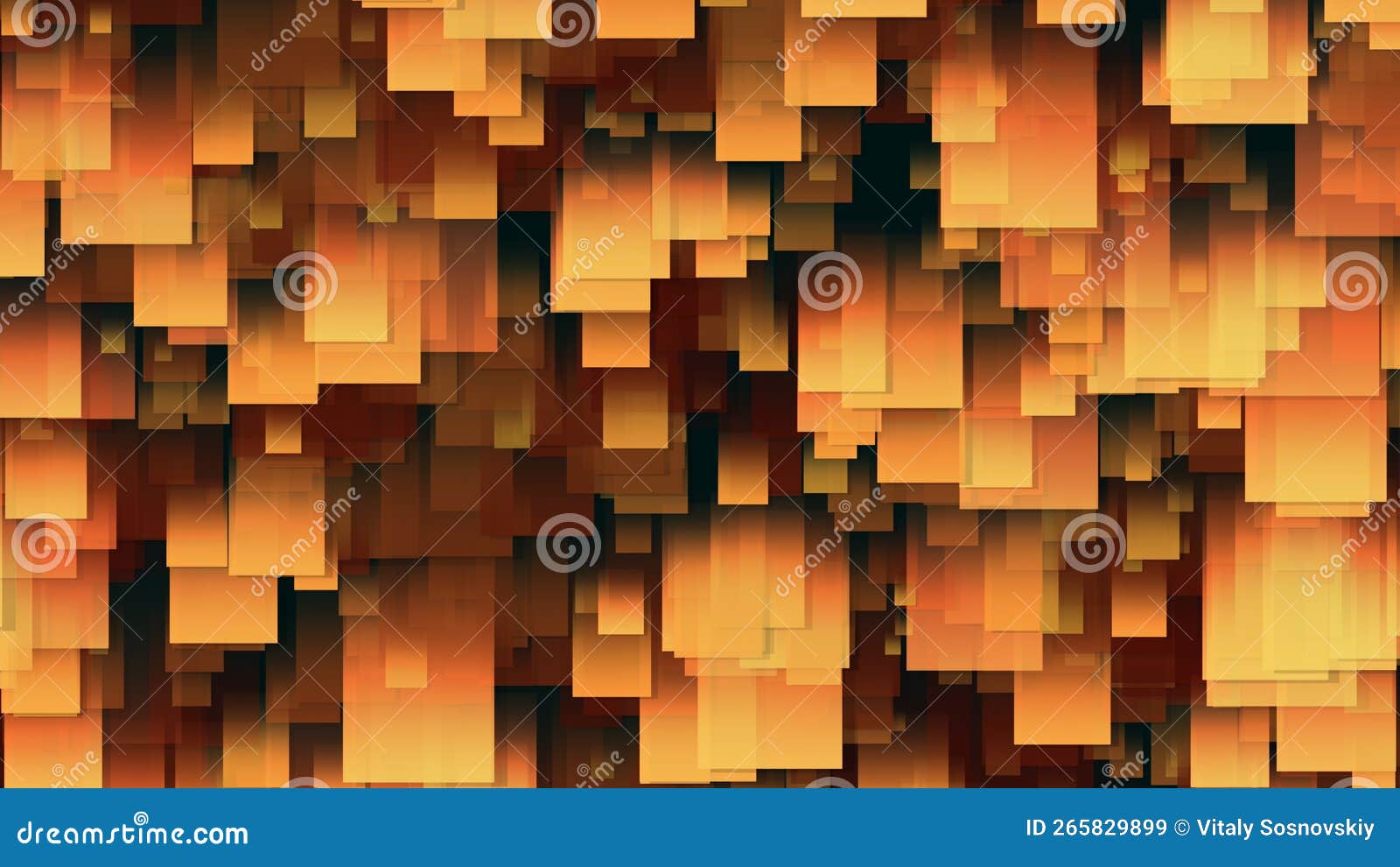 3D Rendering of an Array of Square Stickers. Stickers of Different ...