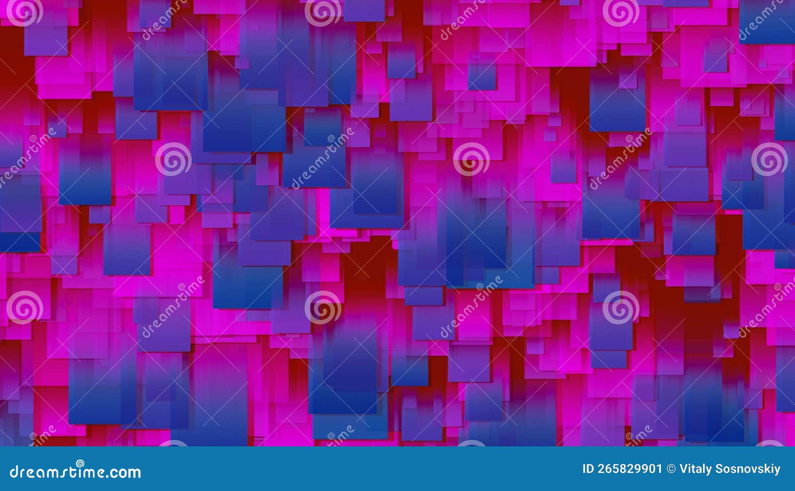 3D Rendering of an Array of Square Stickers. Stickers of Different ...