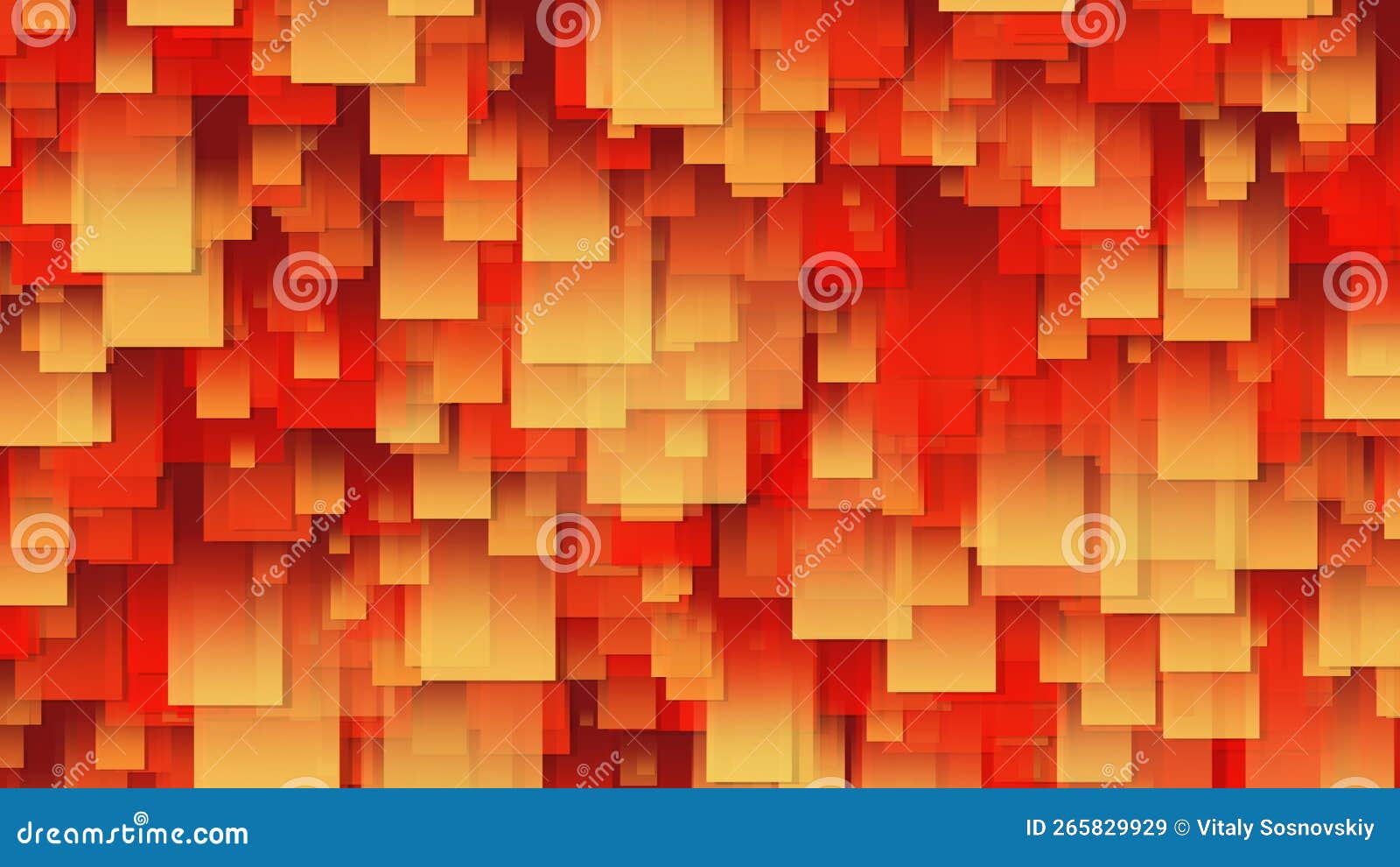 3D Rendering of an Array of Square Stickers. Stickers of Different ...