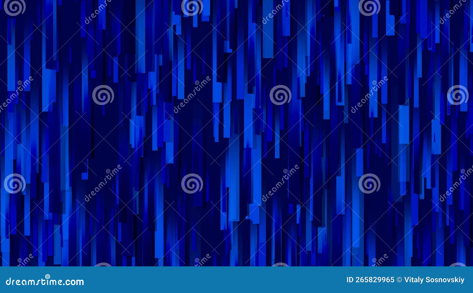 3D Rendering of an Array of Stripes. Stripes of Different Sizes in ...