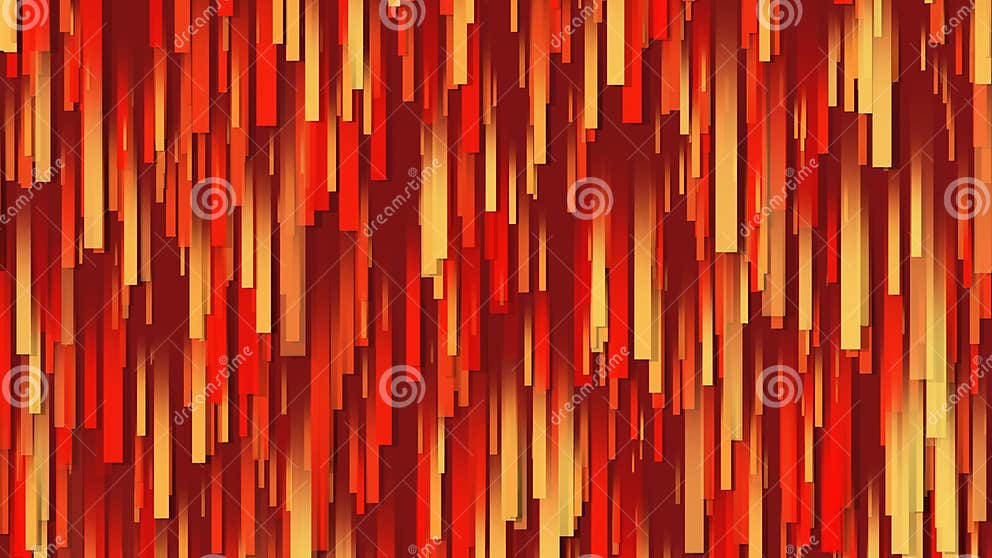 3D Rendering of an Array of Stripes. Stripes of Different Sizes in ...