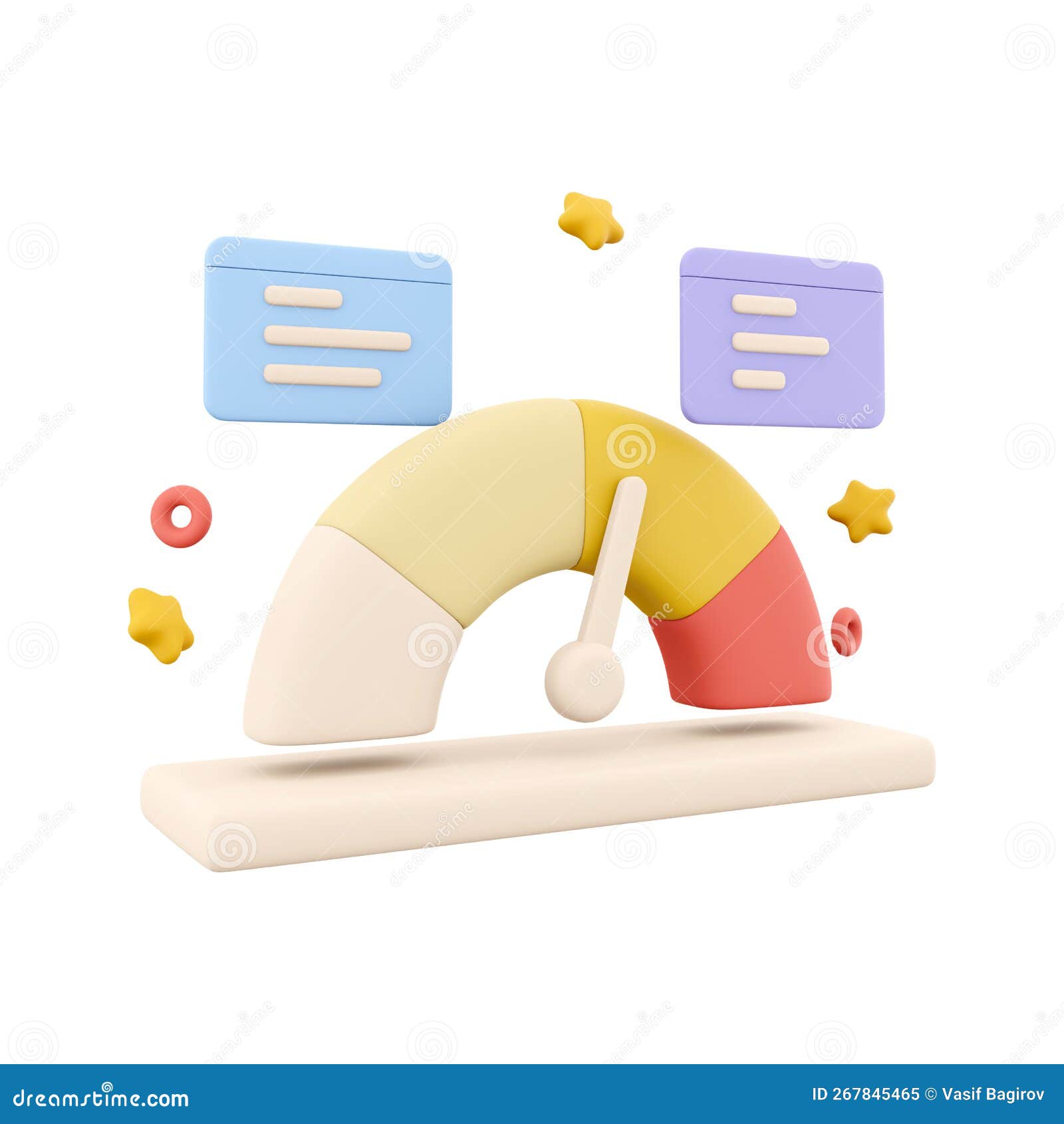 3d Rendering Arrow Point Scale Speedometer Icon 3d Render Icon Performance Pointer Rating Risk