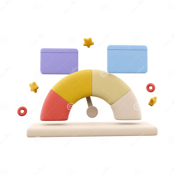 3d Rendering Arrow Point Scale Speedometer Icon 3d Render Icon Performance Pointer Rating Risk