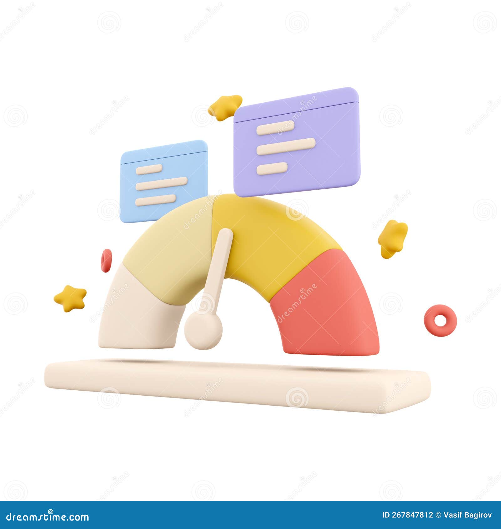 3d Rendering Arrow Point Scale Speedometer Icon. 3d Render Icon ...