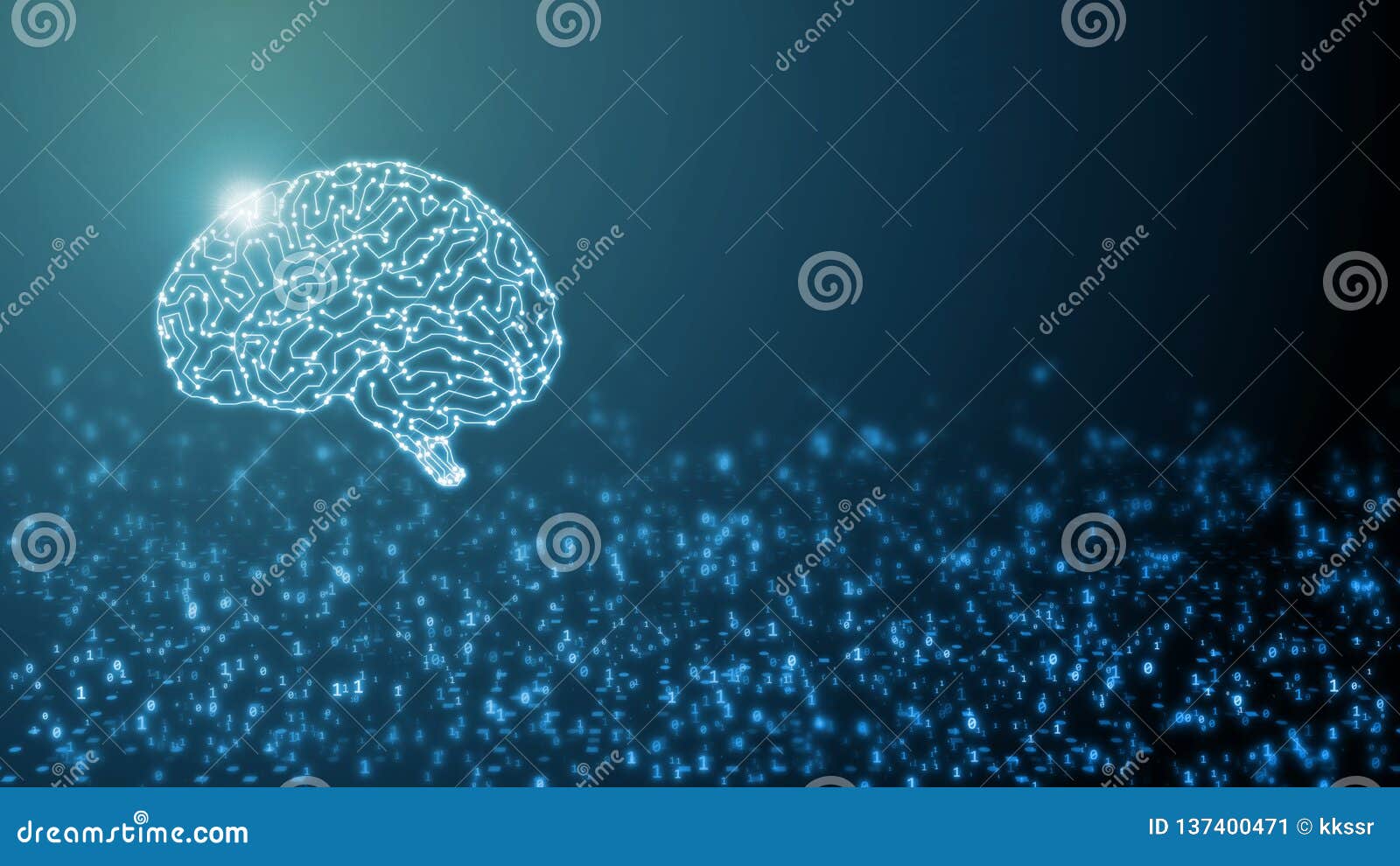 Artificial Cybernetic Circuit Brain Inside Human Nerves System Side ...