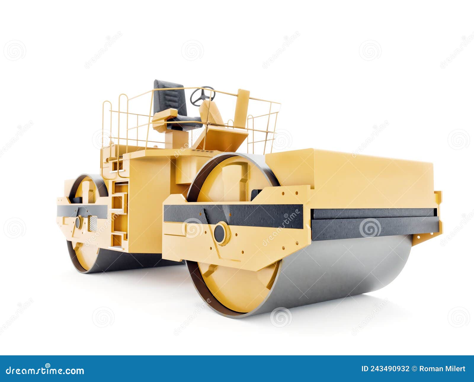Asphalt Compactor With A Driver. Coloring Book Vector Illustration ...