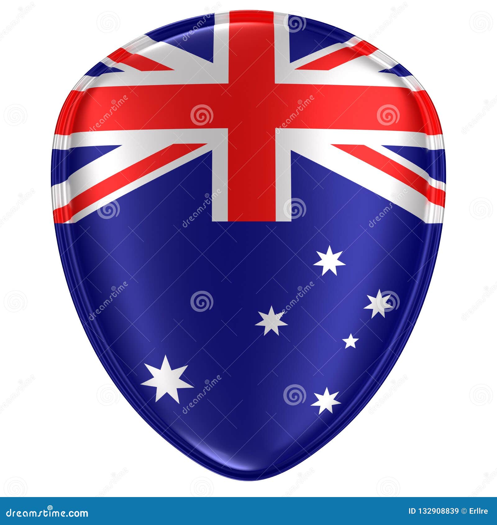 3d Rendering of an Australia Flag Icon Stock Illustration ...