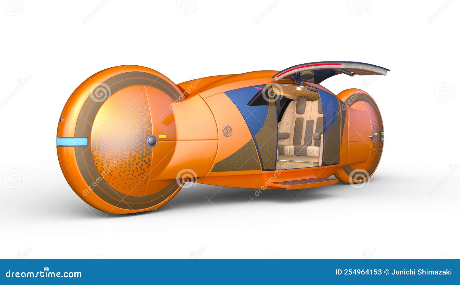 3D Rendering of an Automatic Car Stock Illustration - Illustration of ...