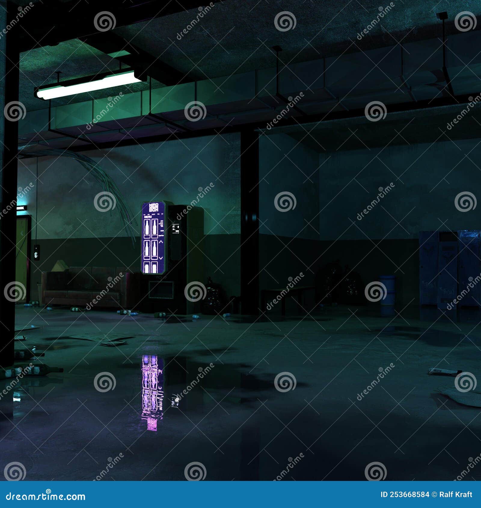 Scary Futuristic Robot In The Spaceship Stock Photo | CartoonDealer.com ...