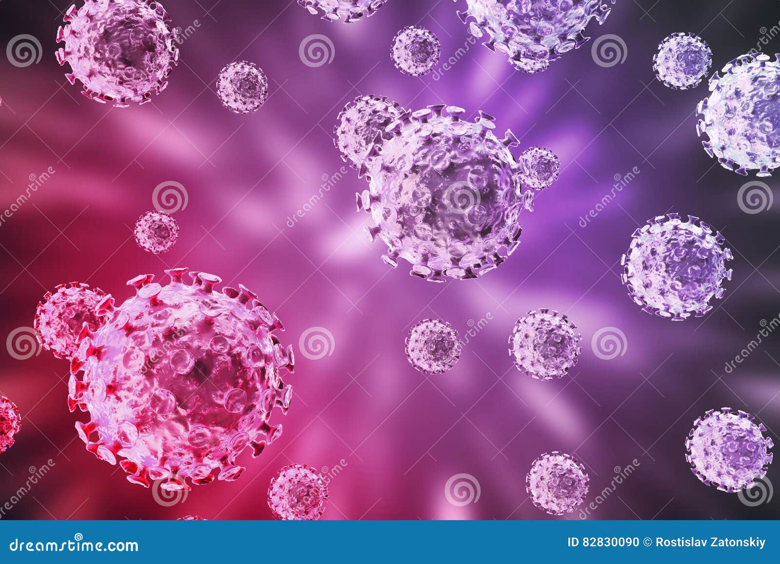 3d Rendering Bacteria Virus or Germs Microorganism Cells Close-up ...