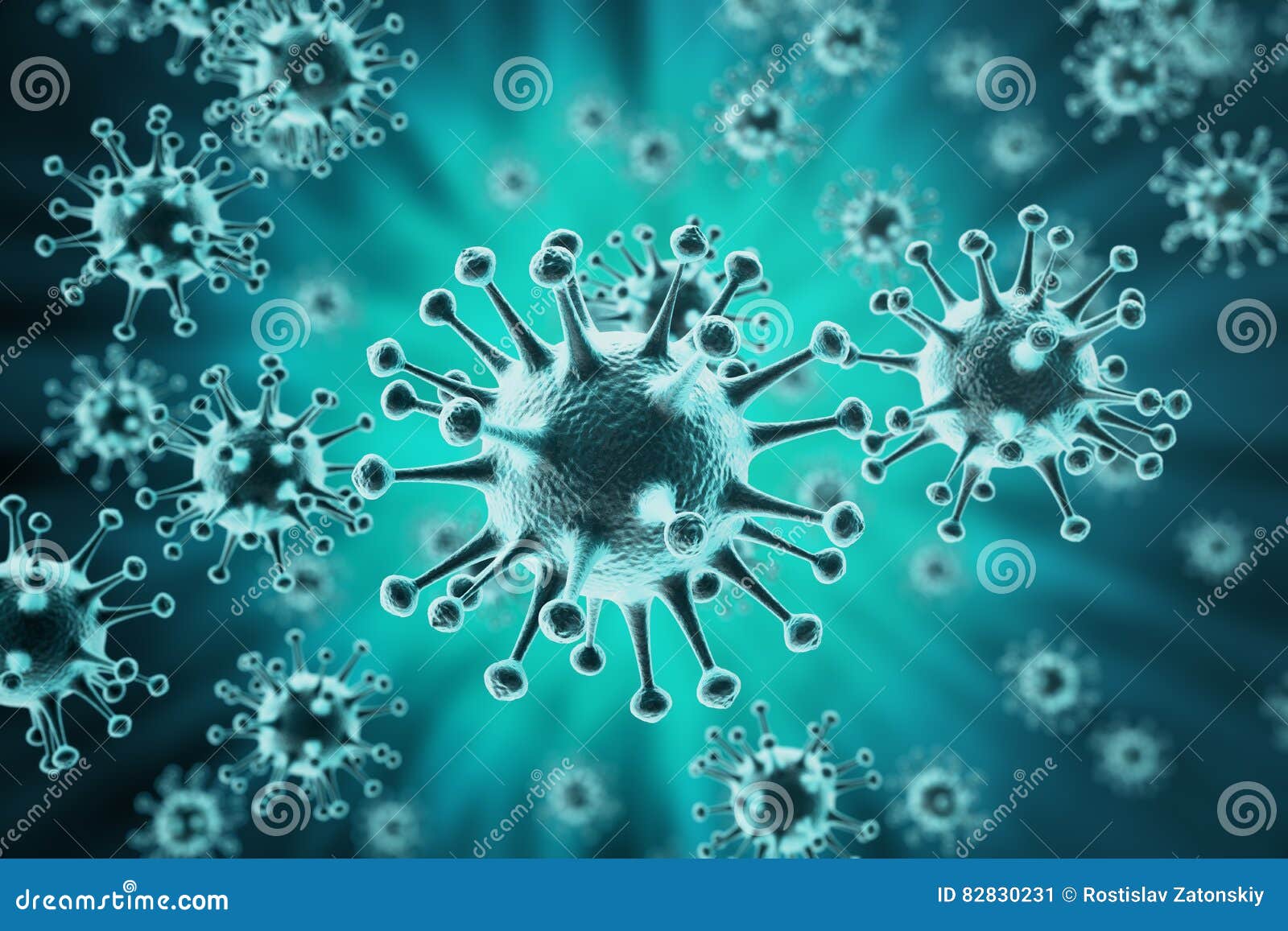 3d Rendering Bacteria Virus or Germs Microorganism Cells Close-up ...