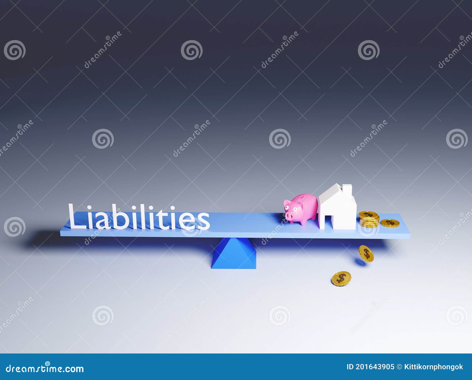 Balance Of Assets And Liabilities On Golden Weighing Scale Carto ...