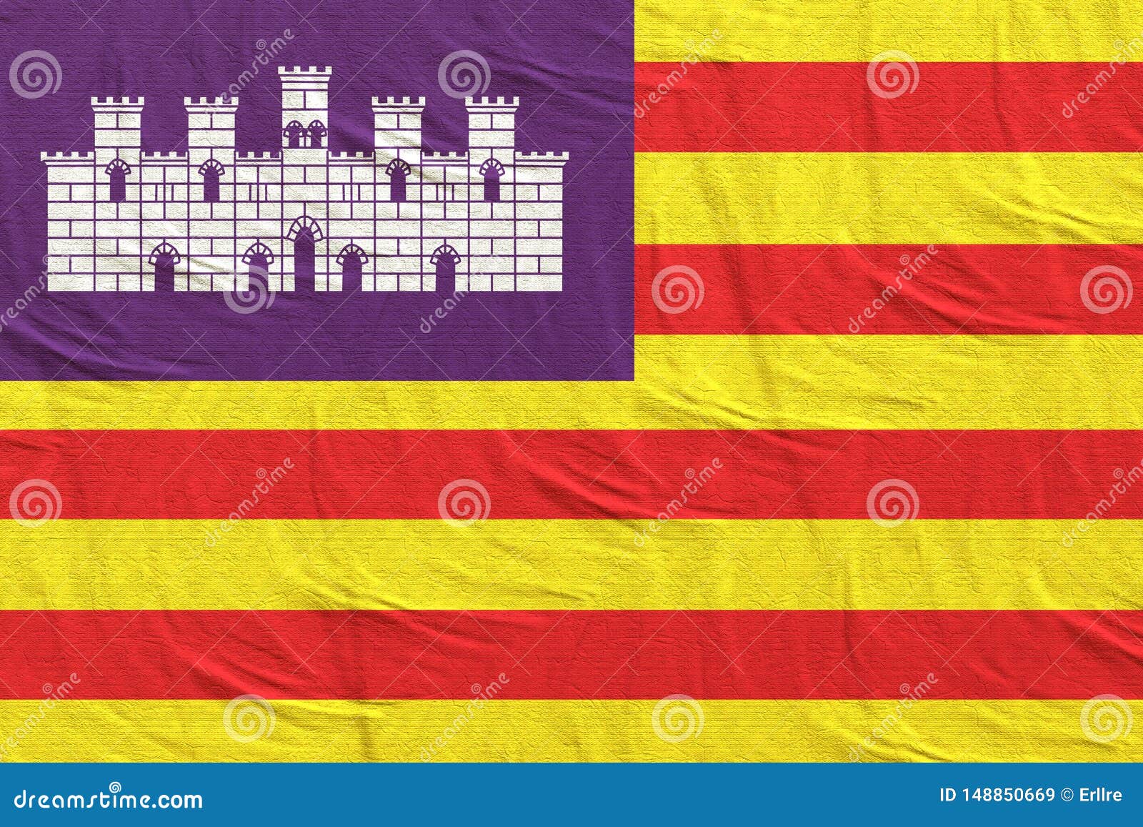 3d Rendering of Balearic Islands Community Flag Stock Illustration ...
