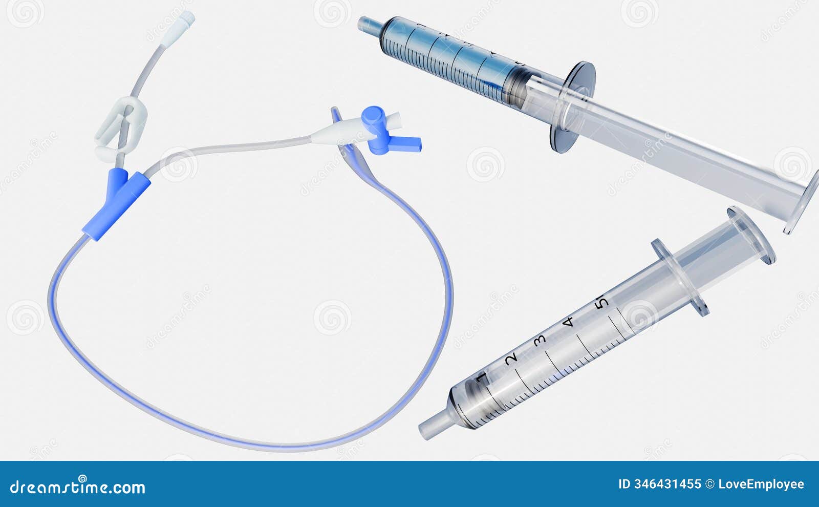 A 3d Rendering of Balloon Catheter HSG or Hysterosalpingogram Stock ...