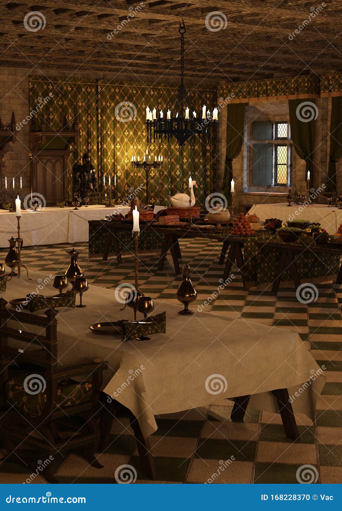 A Medieval Banquet Table. Stock Photography | CartoonDealer.com #289388888