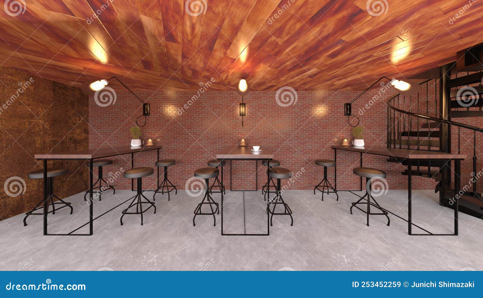 3D rendering of the bar stock illustration. Illustration of table ...