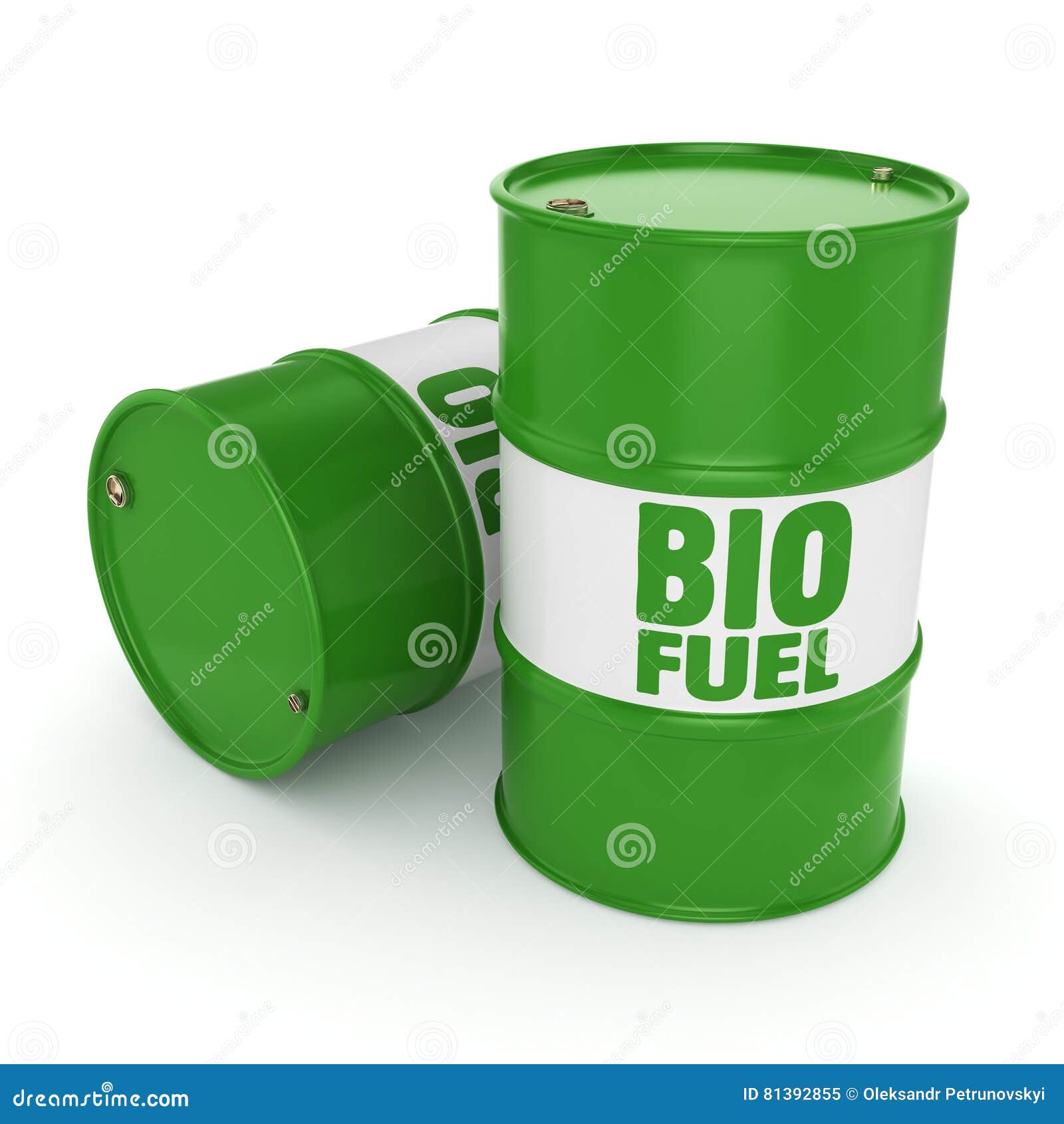 3D Rendering Barrels of Biofuels Stock Illustration - Illustration of ...