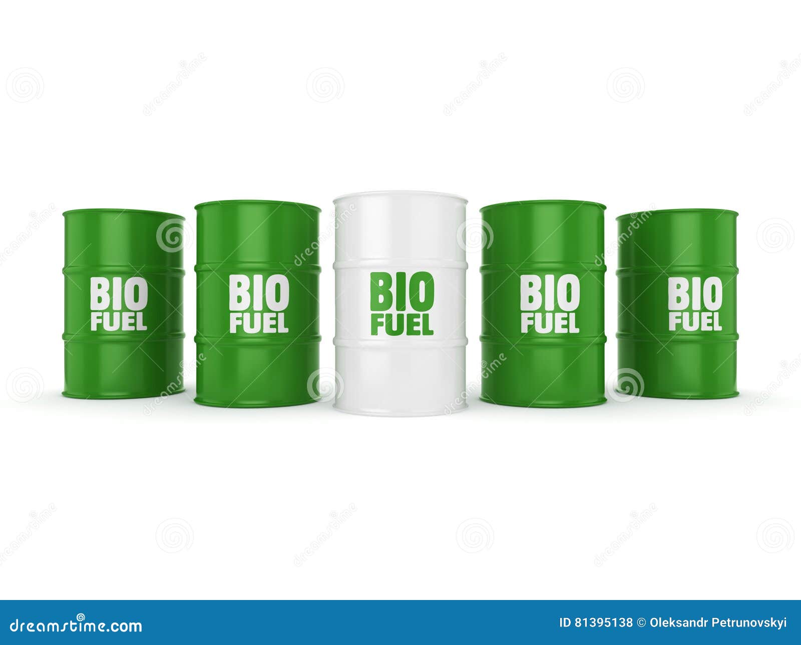 3D Rendering Barrels of Biofuels Stock Illustration - Illustration of ...