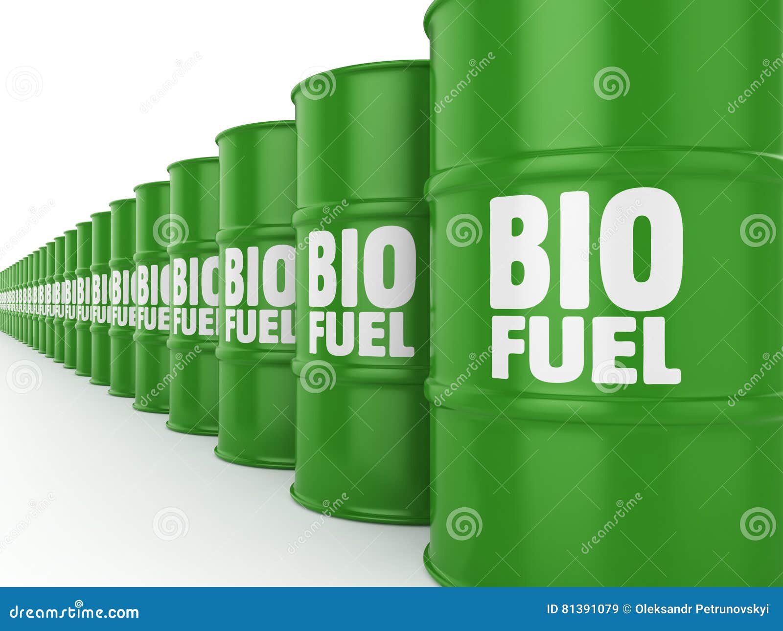 3D Rendering Barrels of Biofuels Stock Illustration - Illustration of ...