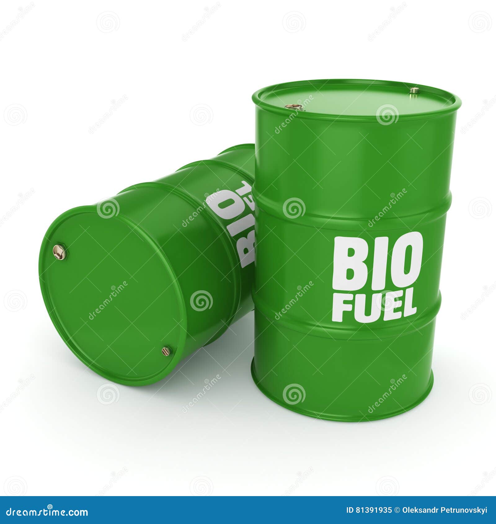 3D Rendering Barrels of Biofuels Stock Illustration - Illustration of ...