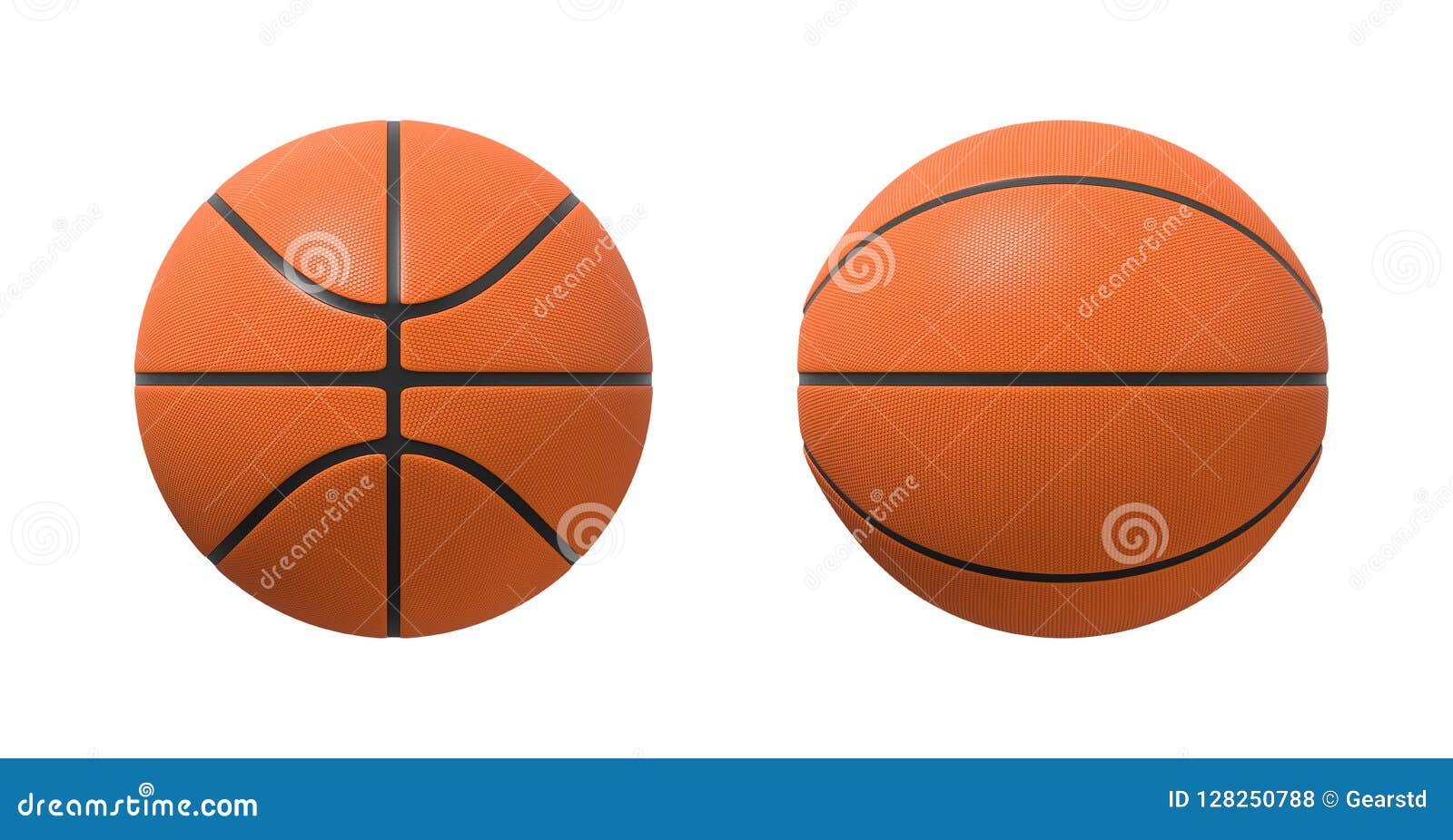 3d Rendering of Basketballs Shown in Different View Angles on a White ...