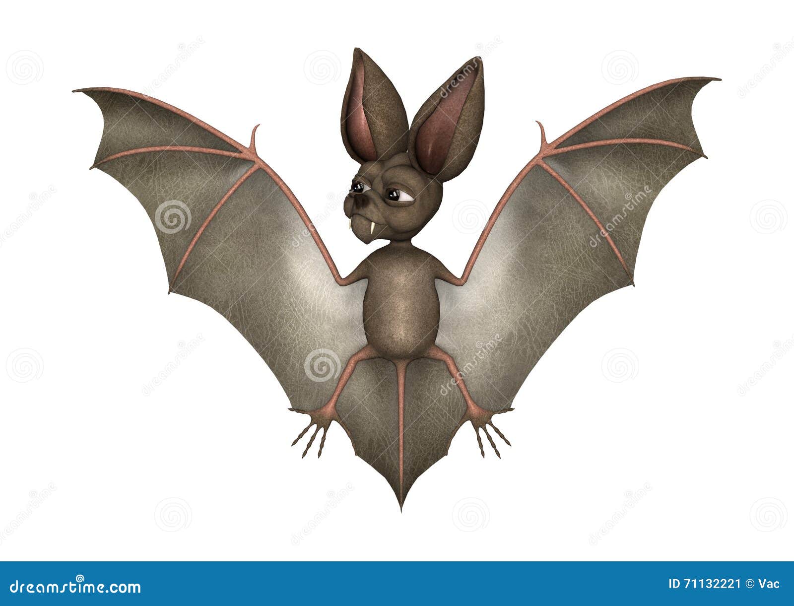 3D Rendering Bat on White stock illustration. Illustration of nocturnal ...