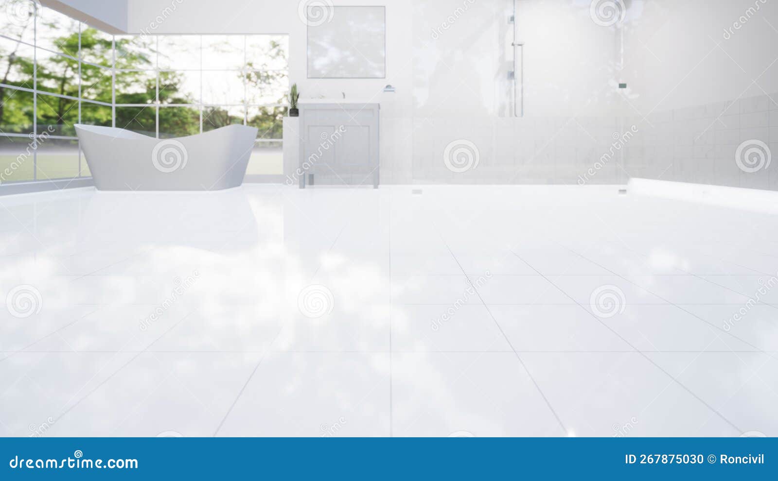 3d Rendering of Bathroom, Toilet Room for Background Stock Illustration ...