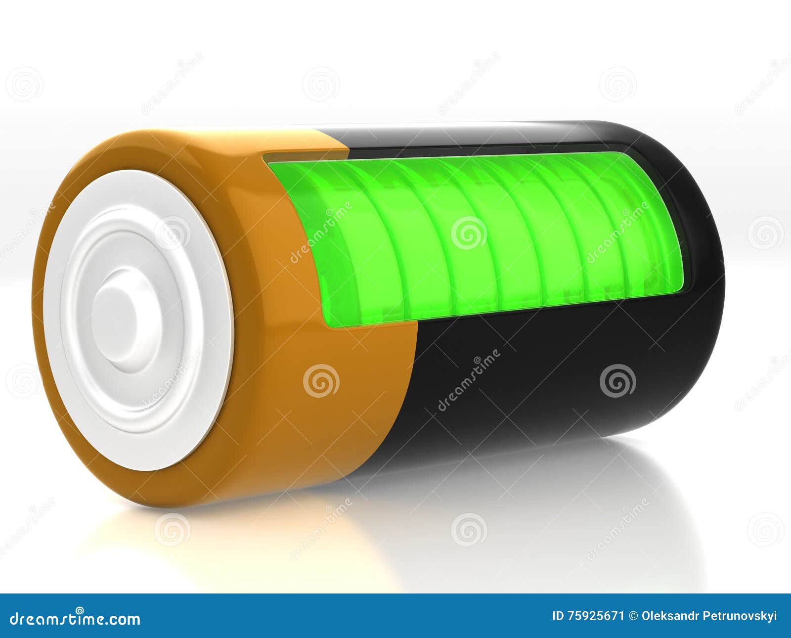 3D Rendering. a Battery Model Stock Illustration - Illustration of ...