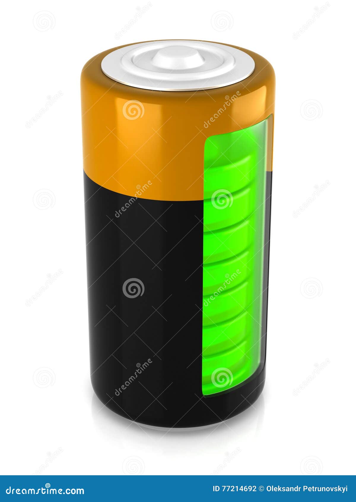 3D Rendering. a Battery Model Stock Illustration - Illustration of ...