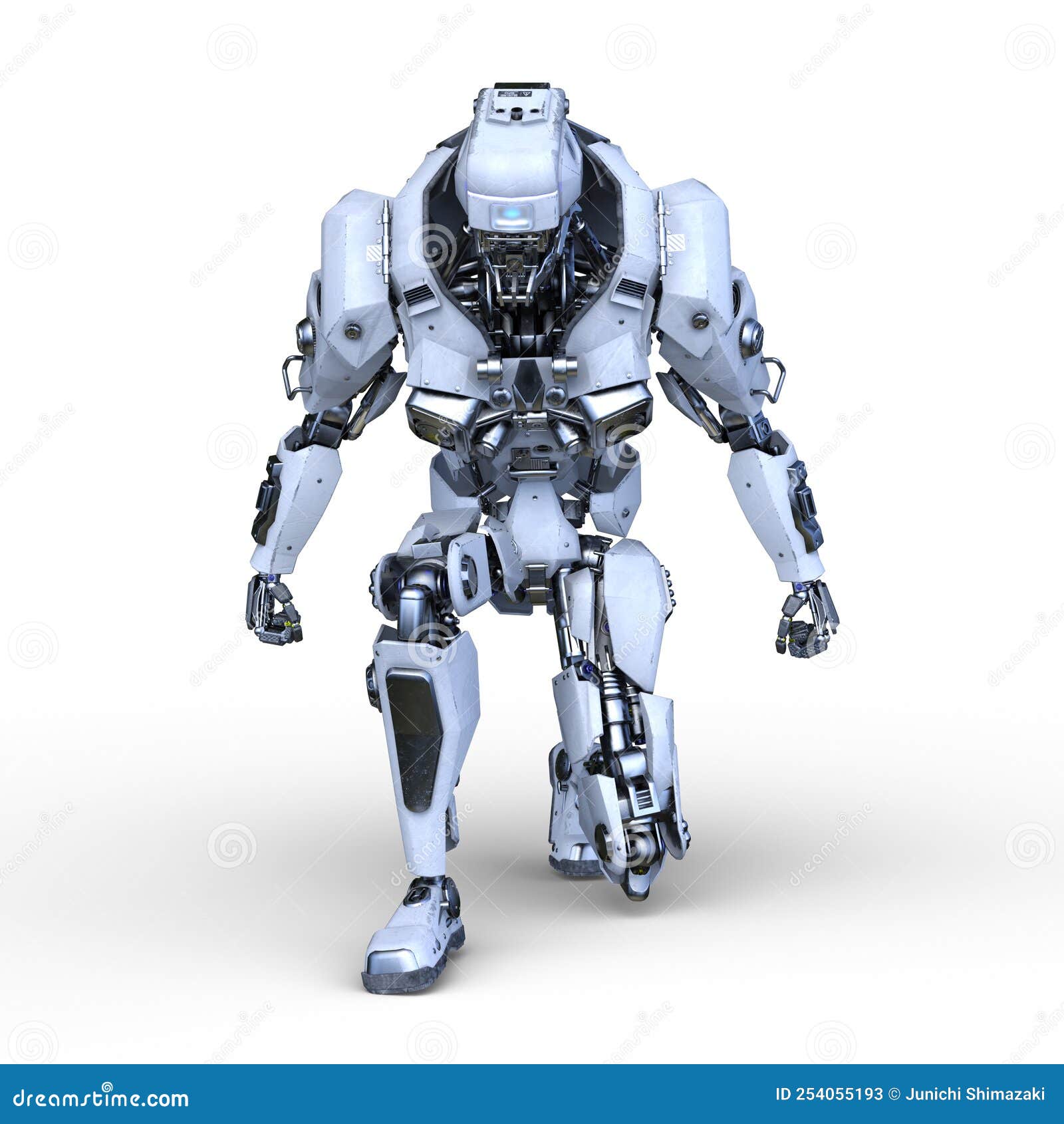 3D Rendering of a Battle Robot Stock Illustration - Illustration of ...
