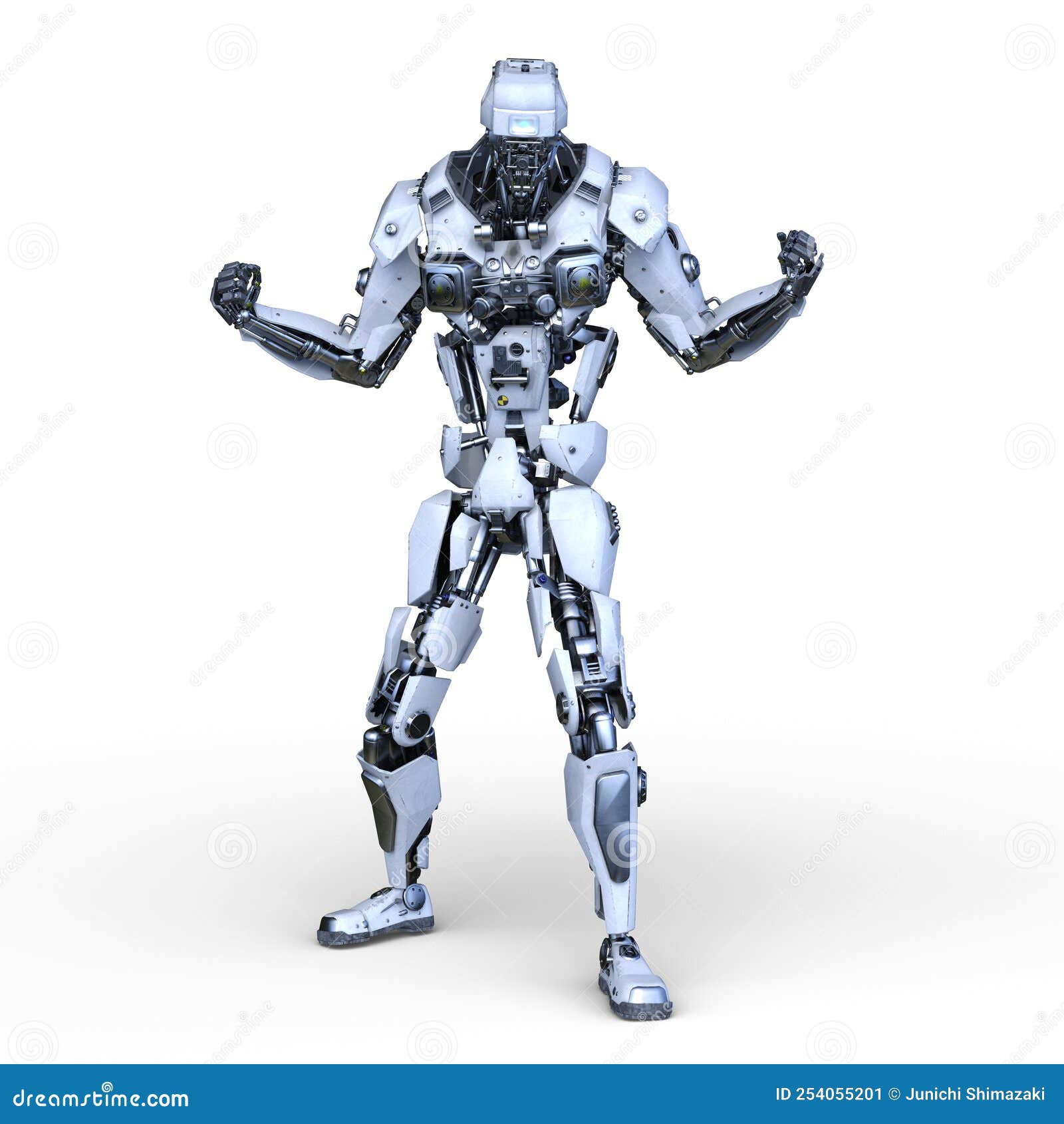 3D Rendering of a Battle Robot Stock Illustration - Illustration of ...