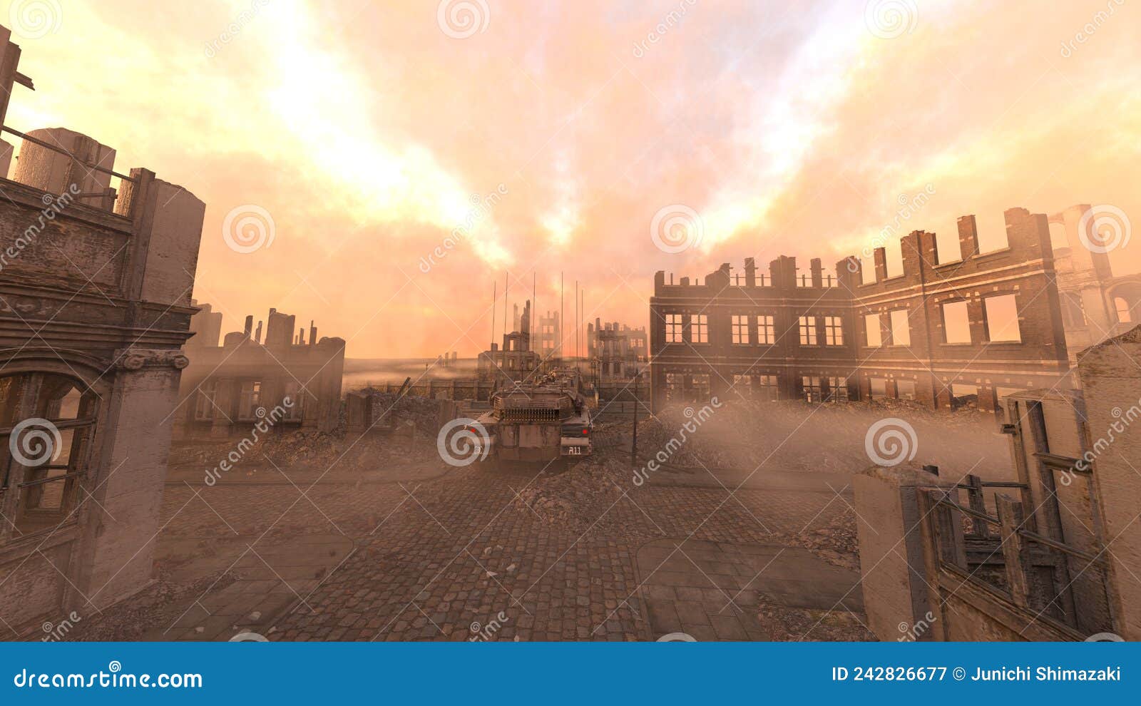 3D Rendering of the Battlefield Stock Illustration - Illustration of ...