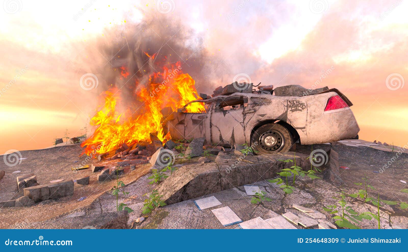 3D Rendering of the Battlefield Stock Illustration - Illustration of ...