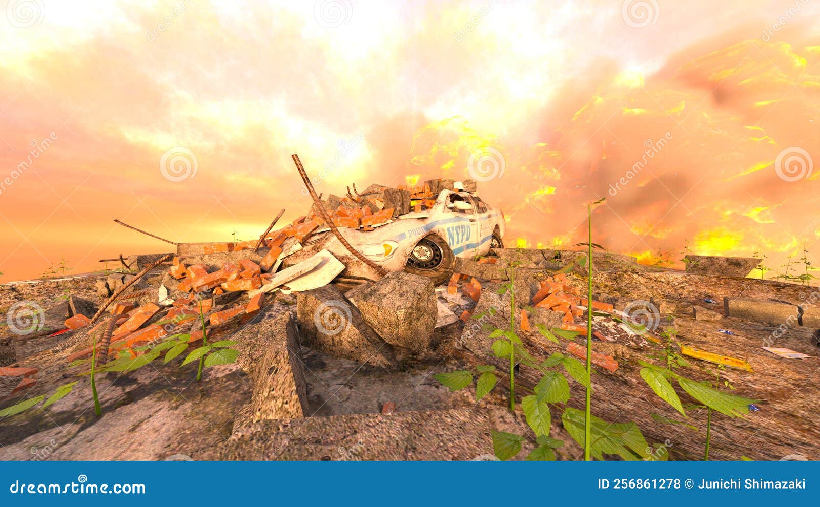 3D Rendering of the Battlefield Stock Illustration - Illustration of ...