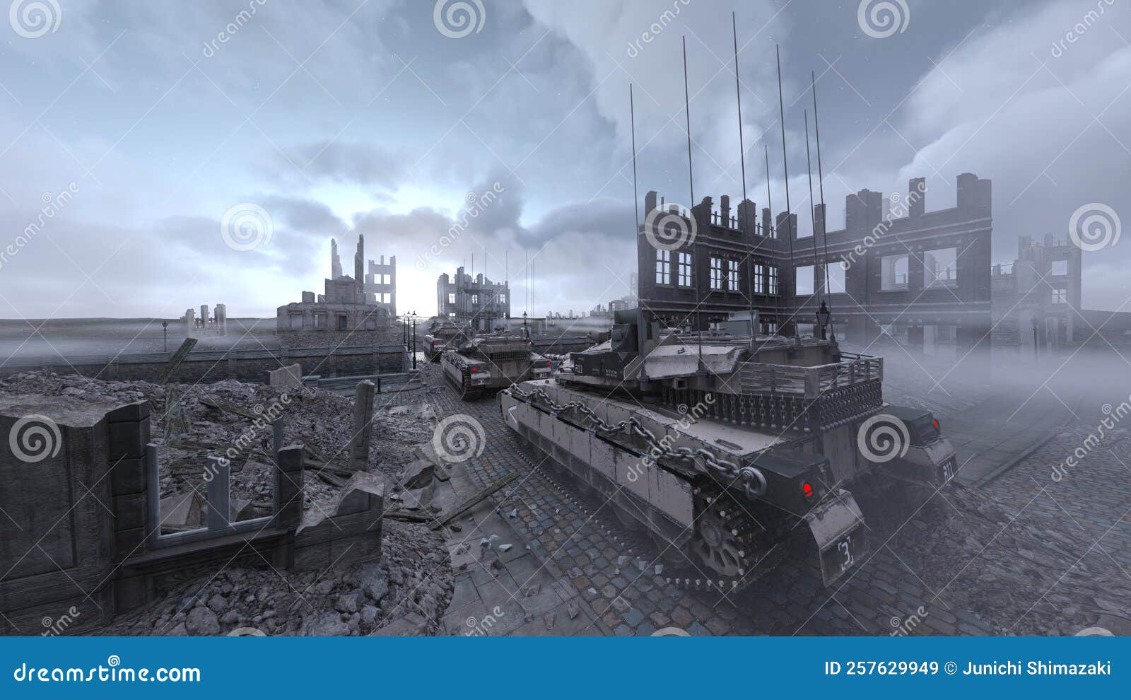 3D Rendering of the Battlefield Stock Illustration - Illustration of ...