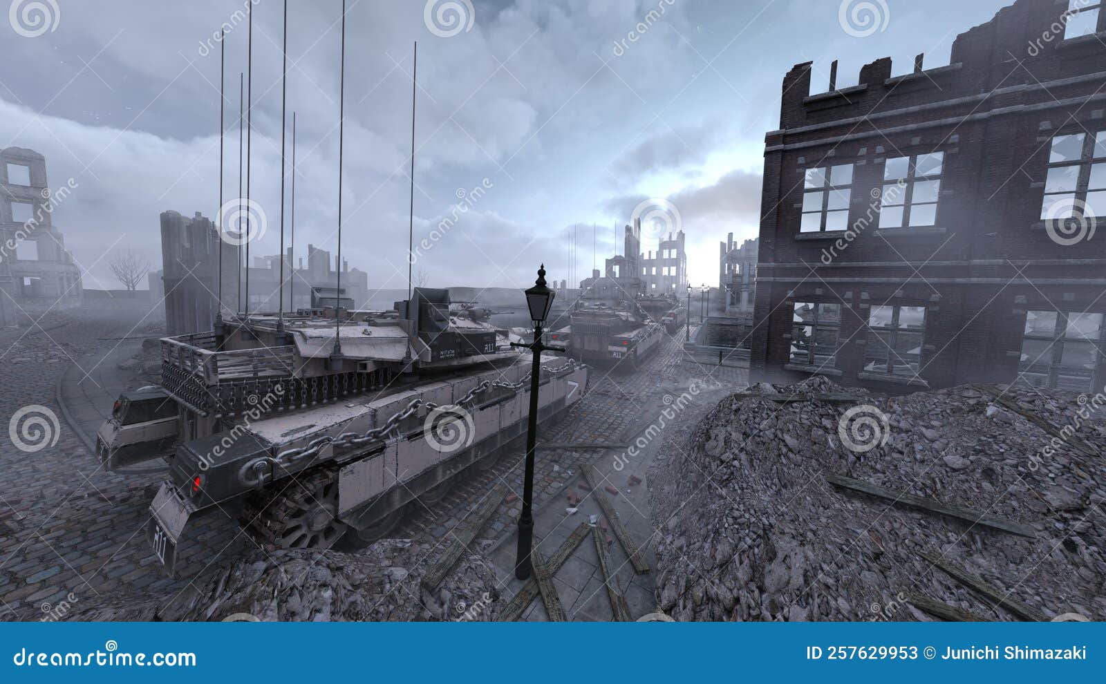 3D Rendering of the Battlefield Stock Illustration - Illustration of ...