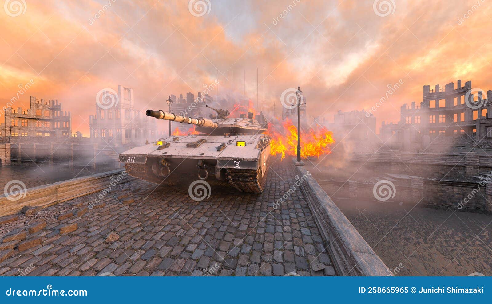 3D Rendering of the Battlefield Stock Illustration - Illustration of ...