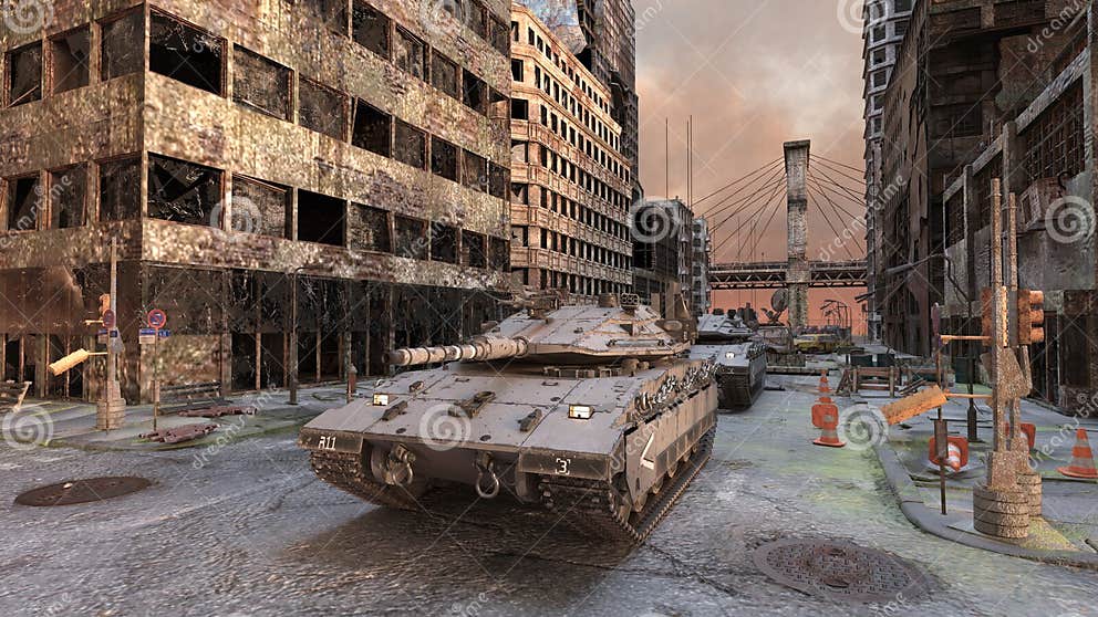 3D Rendering of the Battlefield Stock Illustration - Illustration of ...