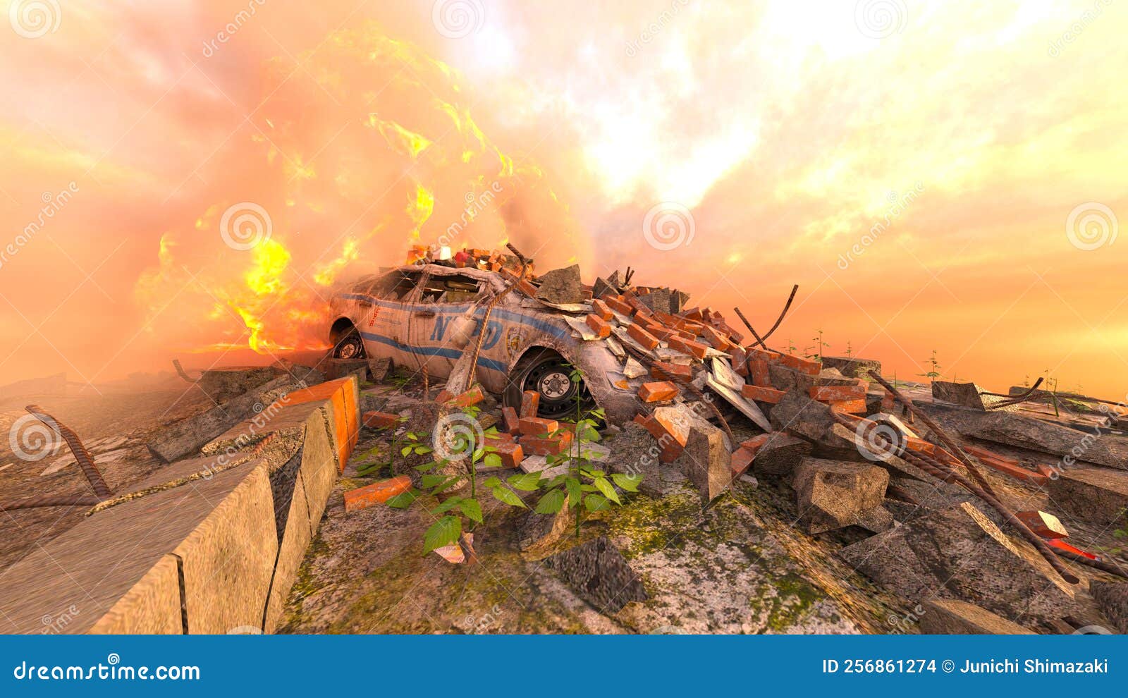 3D Rendering of the Battlefield Stock Illustration - Illustration of ...
