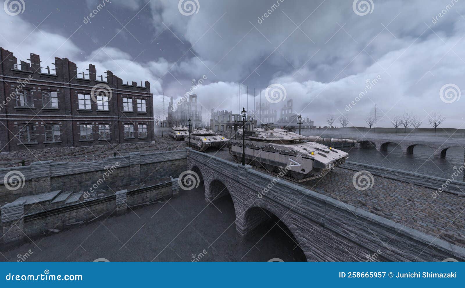 3D Rendering of the Battlefield Stock Illustration - Illustration of ...