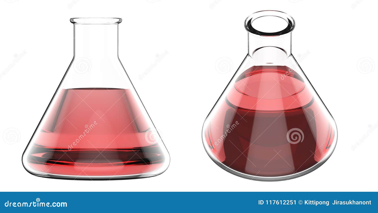 Beaker with red liquid stock illustration. Illustration of rendering ...