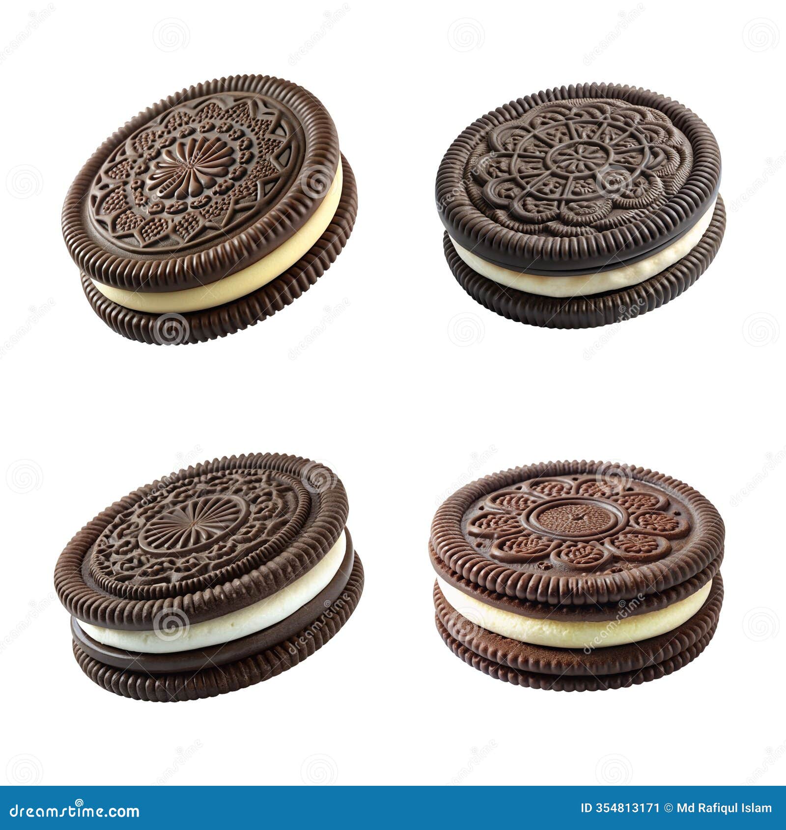 3d Rendering of Beautiful and Realistic Oreo Stock Illustration ...
