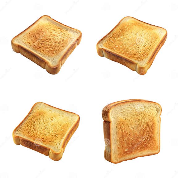 3d Rendering of Beautiful and Realistic Toast Stock Illustration ...