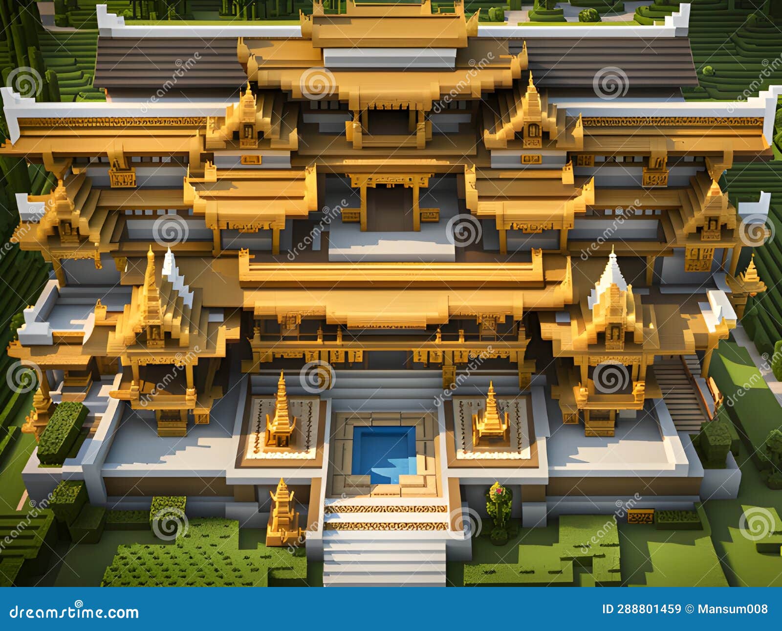 3d Rendering of the Beautiful Temple, Ai Generated Stock Illustration ...