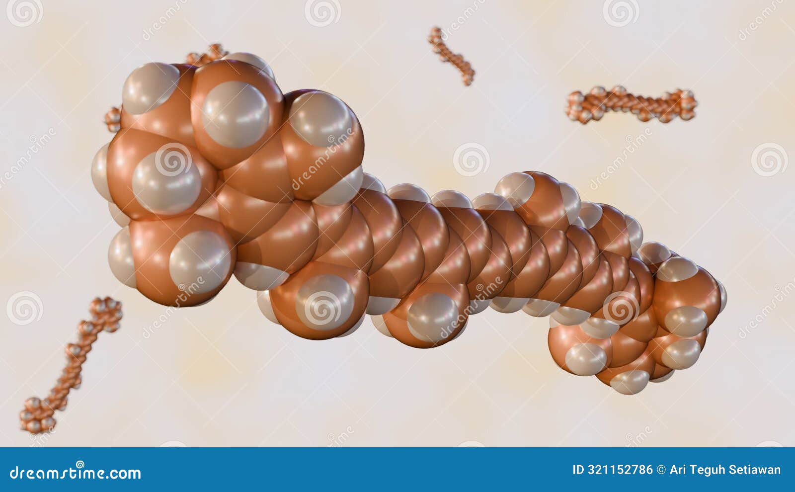 3D Rendering Of Beta-carotene Molecules Royalty-Free Stock Photography ...
