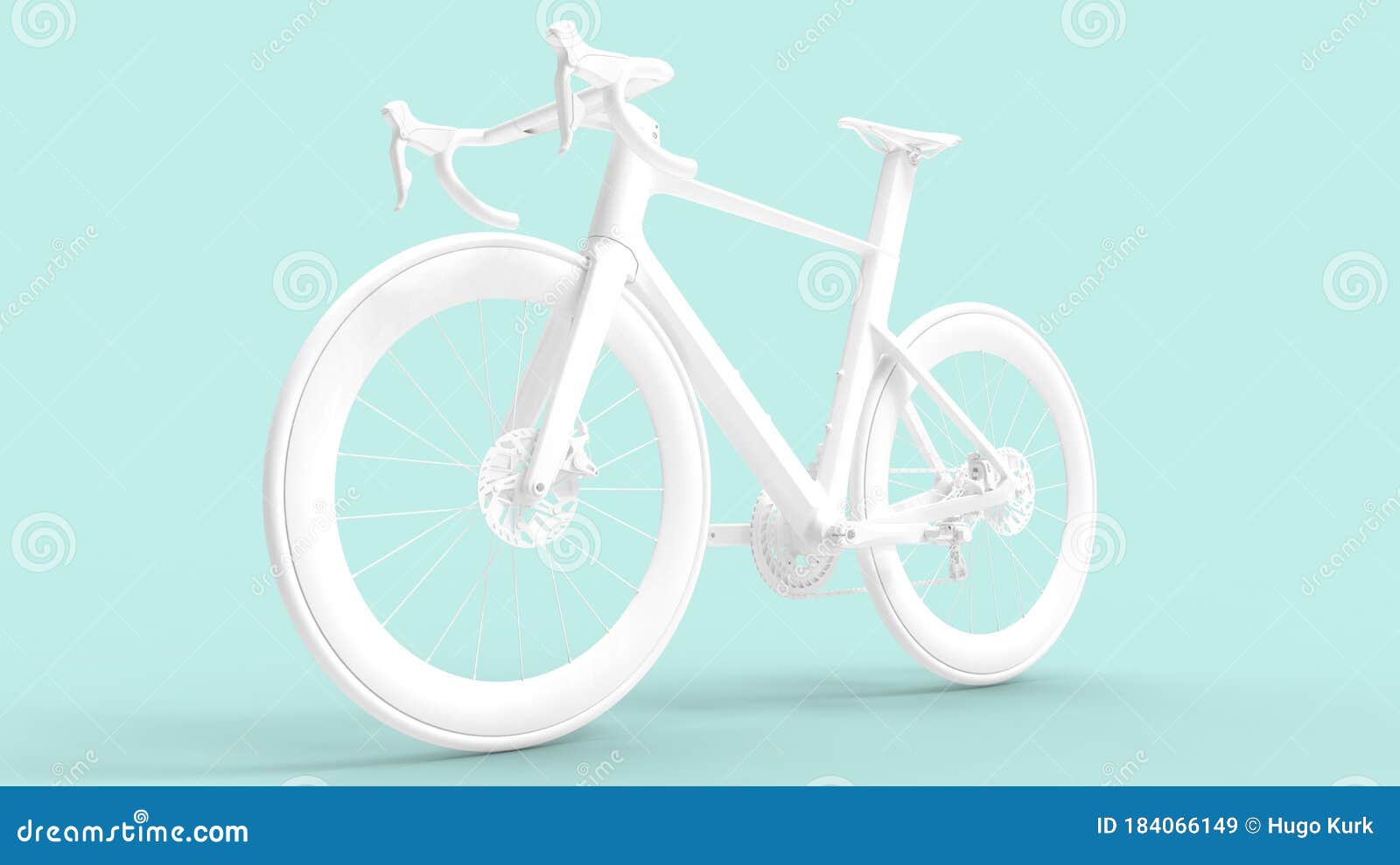 3D Rendering of a Bicycle Race Bike Cycle Cycling Isolated Technical ...