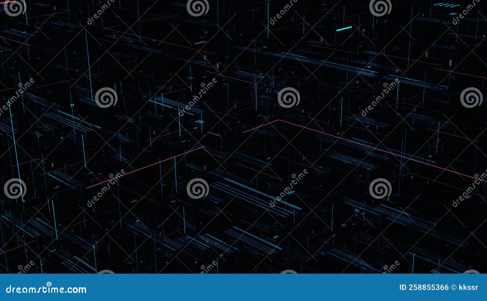 Binary Data With Dots And Lines Concept For Big Data Deep Machine