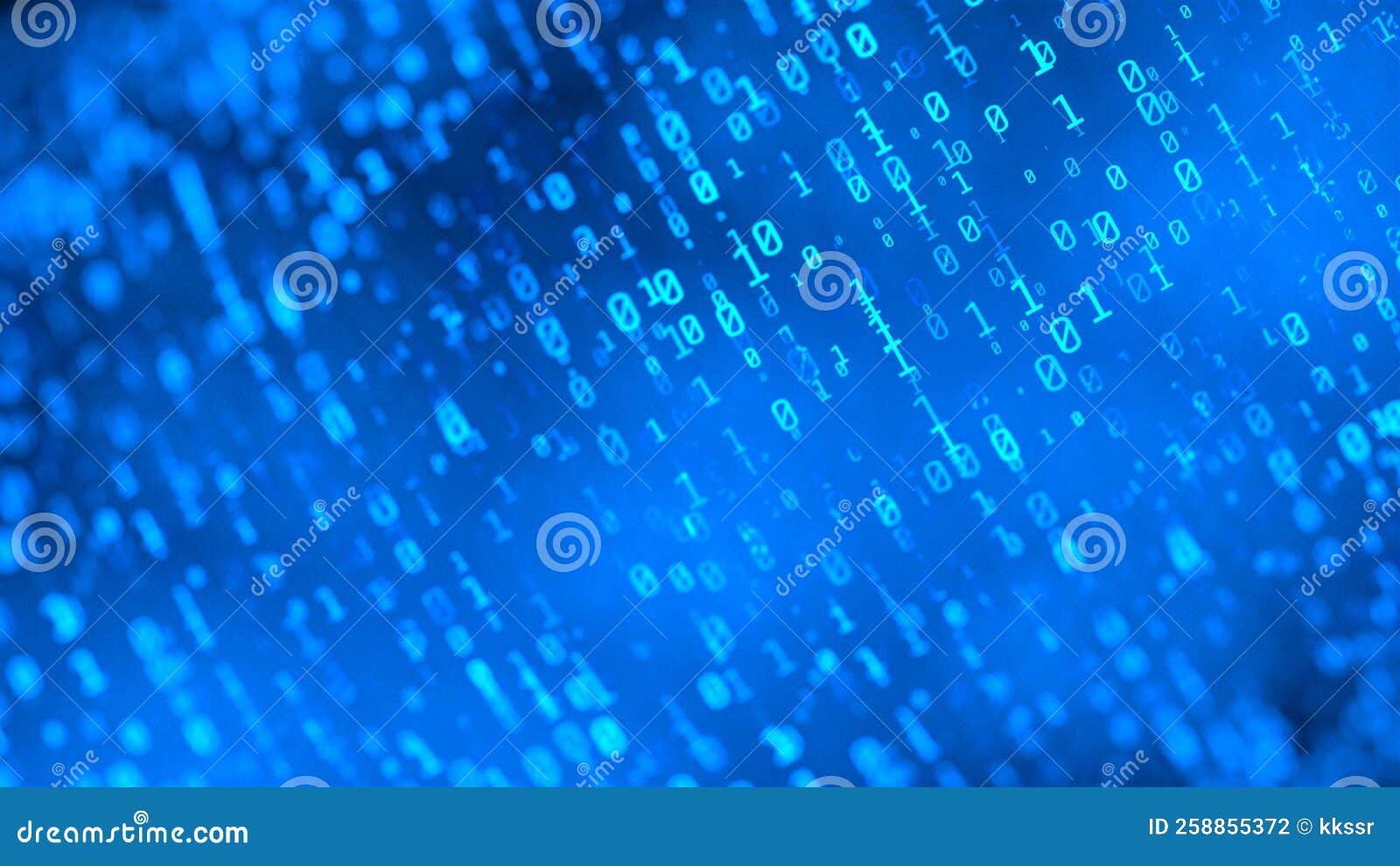 Binary Data With Dots And Lines Concept For Big Data Deep Machine